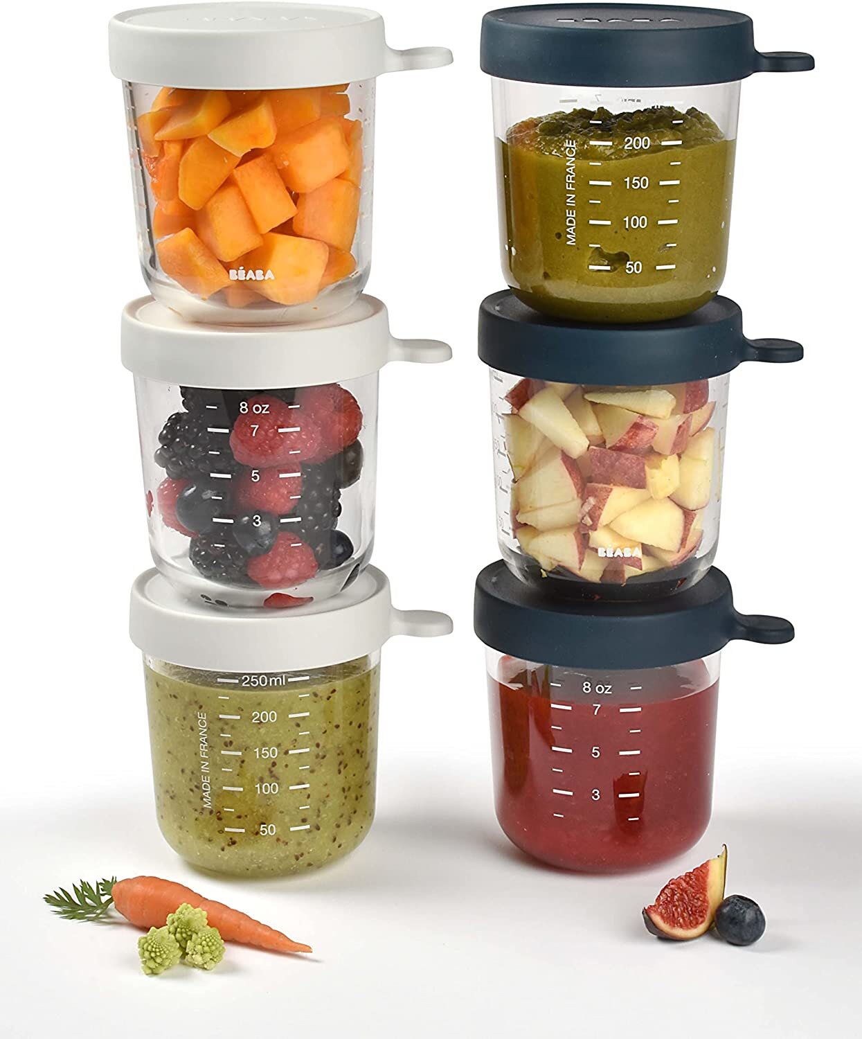 Coffret 6 Portions Conservation Repas Bébé/Verre Extra Résistant - Kadolog