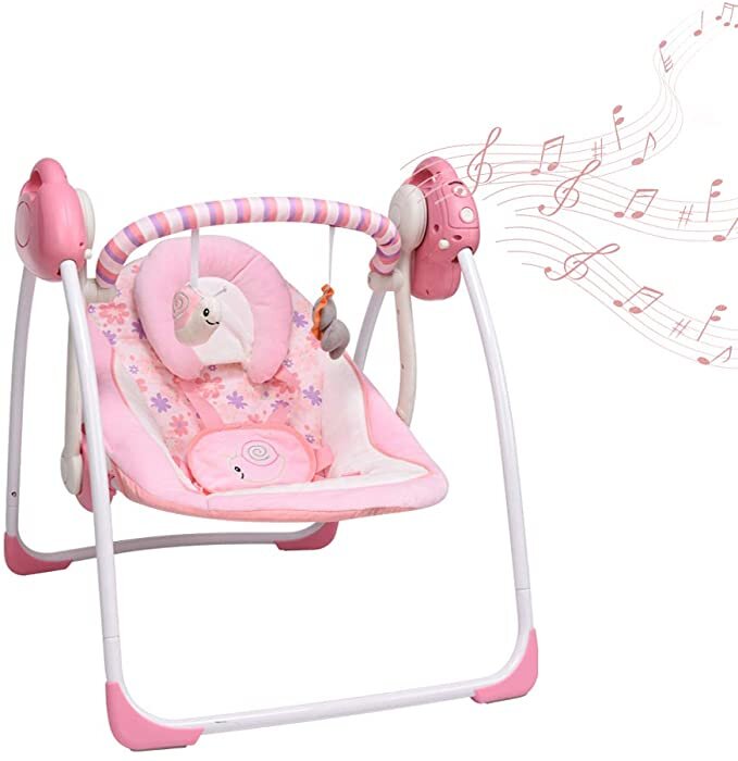 Balancelle Bébé/Transat électrique bebe Compacte-2 en 1, 6 Vitesses de ...