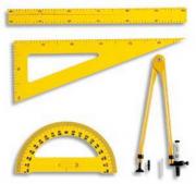 Lot règle / rapporteur / compas / équerre - Kadolog