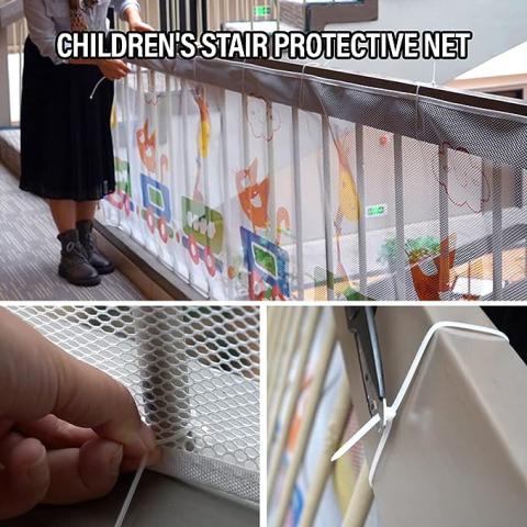 Filet de protection pour escaliers, 3 m, filet de sécurité pour ...