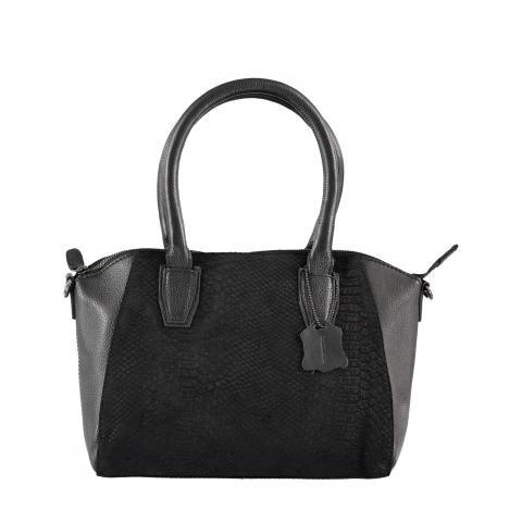 Sac à main en cuir avec imprimé python | Veritas | Kadolog