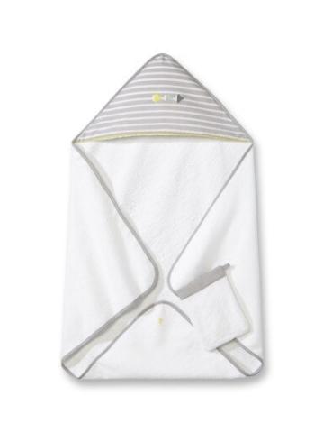 Cape de bain et gant LITTLE NAUTIC - Blanc Lait - Naissance - Obaïbi ...